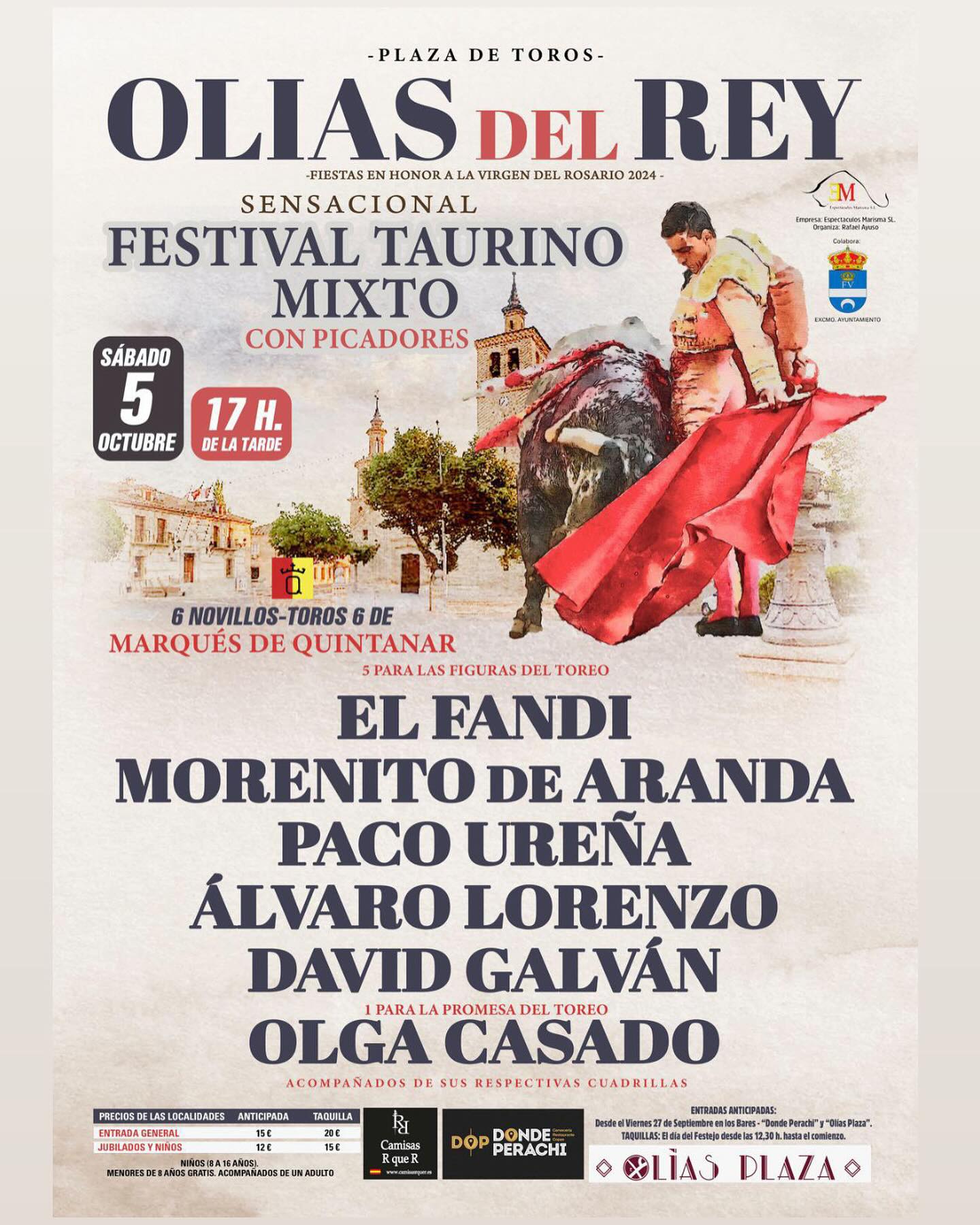 Olías del Rey define el cartel de su festival taurino - Chicuelinas y ...