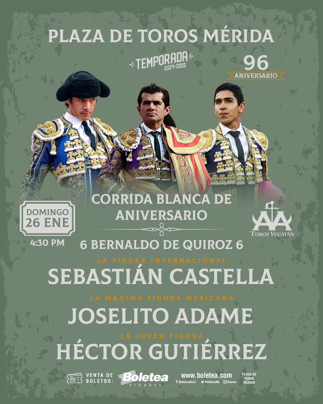 Mérida ya tiene cartel para su corrida de aniversario - Chicuelinas y ...