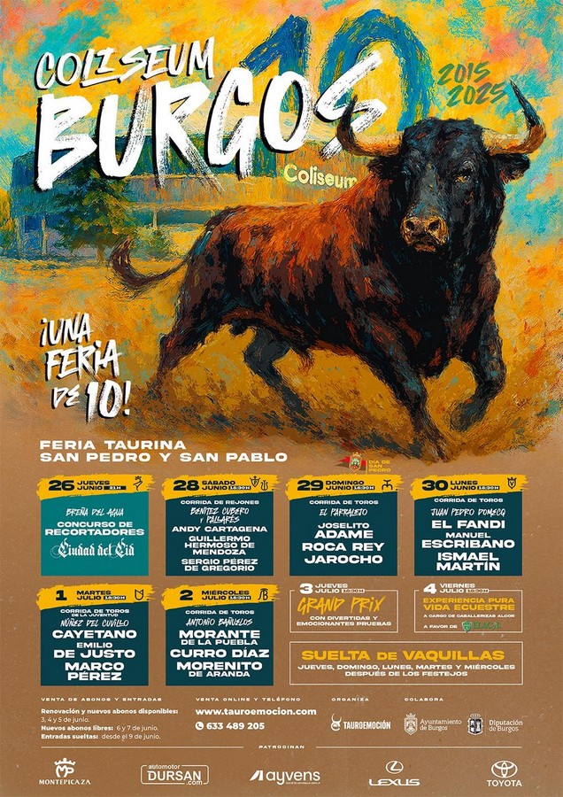 Ya son oficiales los carteles de la Feria de Burgos - Chicuelinas y Tafalleras
